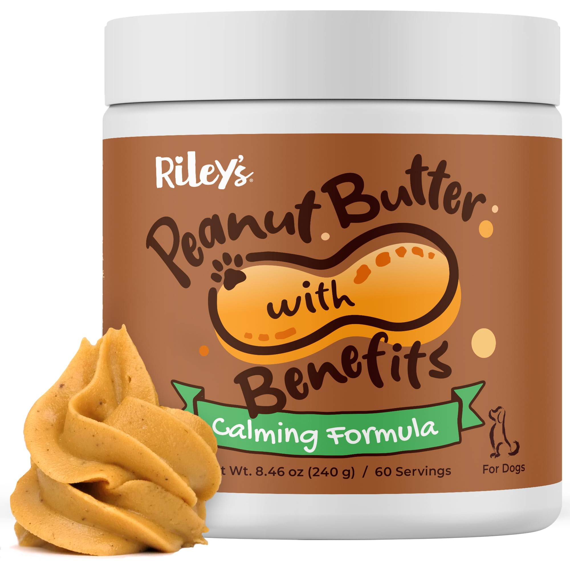 Riley's Calming Peanut Butter DMF15 for Dogs - Dog Peanut Butter ...