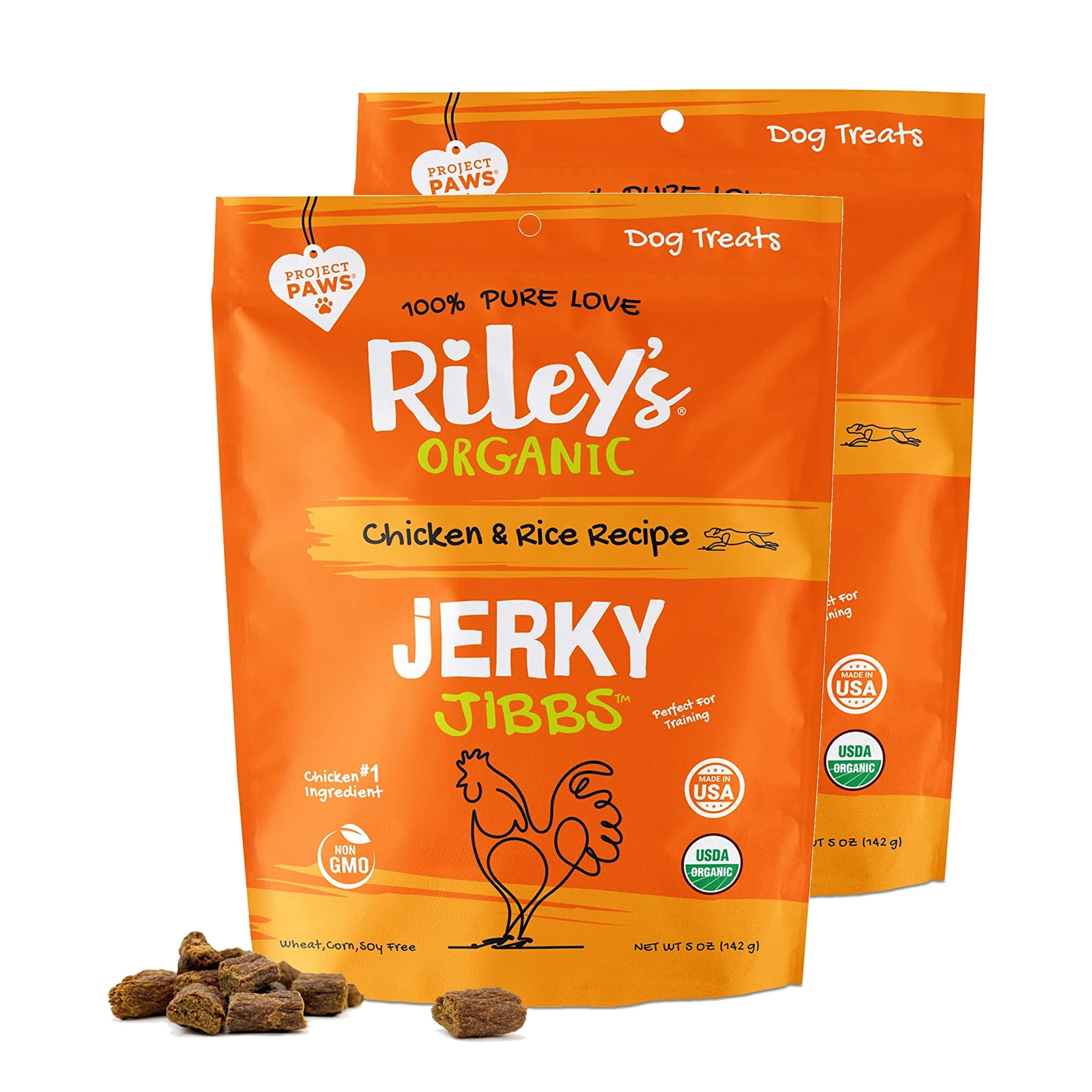 Riley's Organics Chicken & Rice Flavor Training Treats for Dogs, 5 oz ...