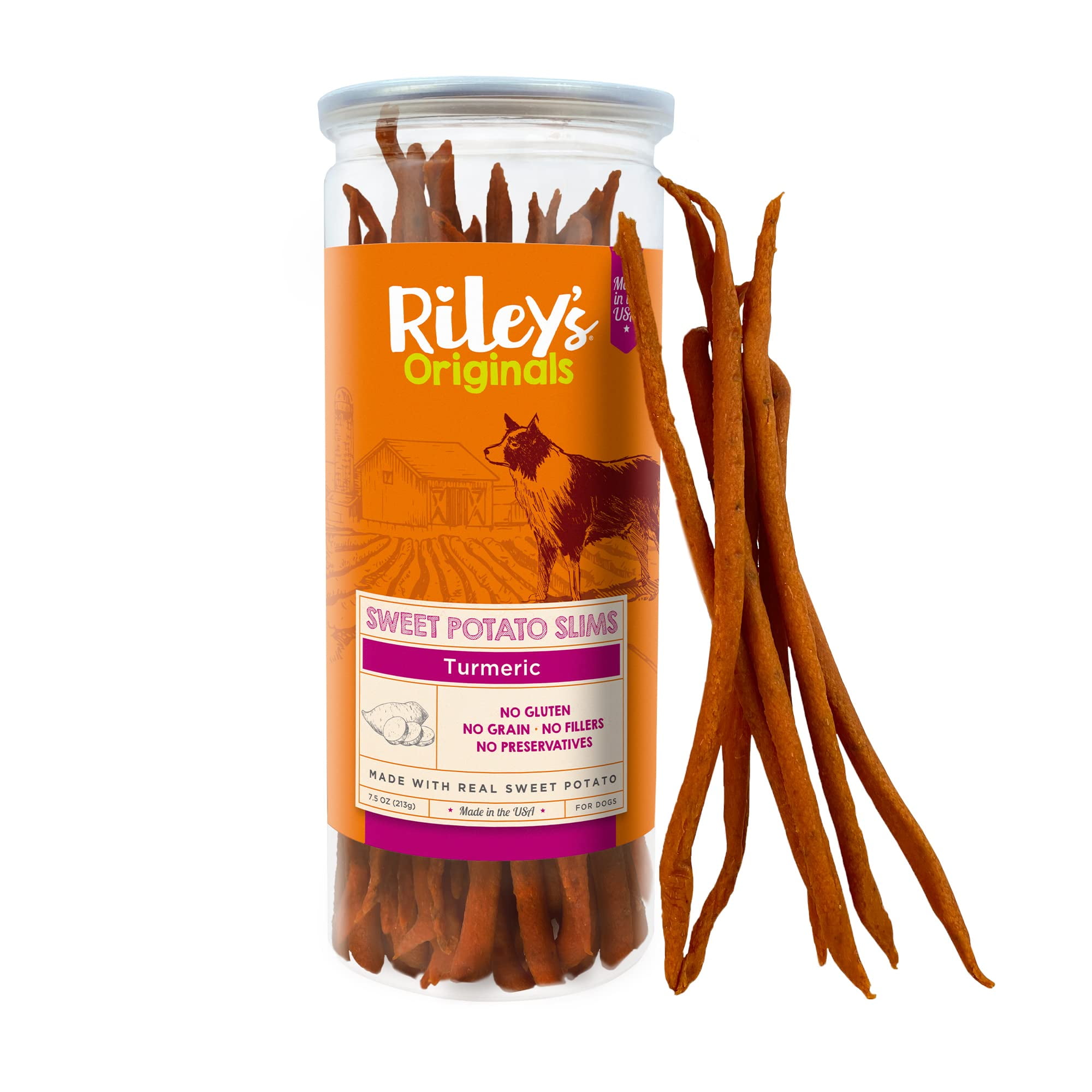 Riley's Slims Dried Sweet YYF14 Potato Dog Treats - Dehydrated Chews ...