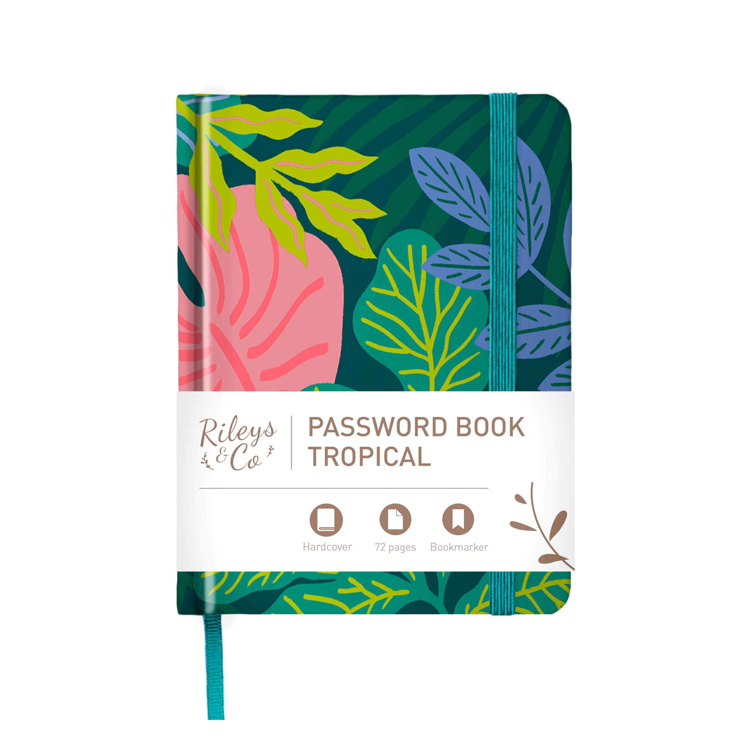 Rileys & Co. Tropical Paradise Compact Password Book - Alphabetically ...