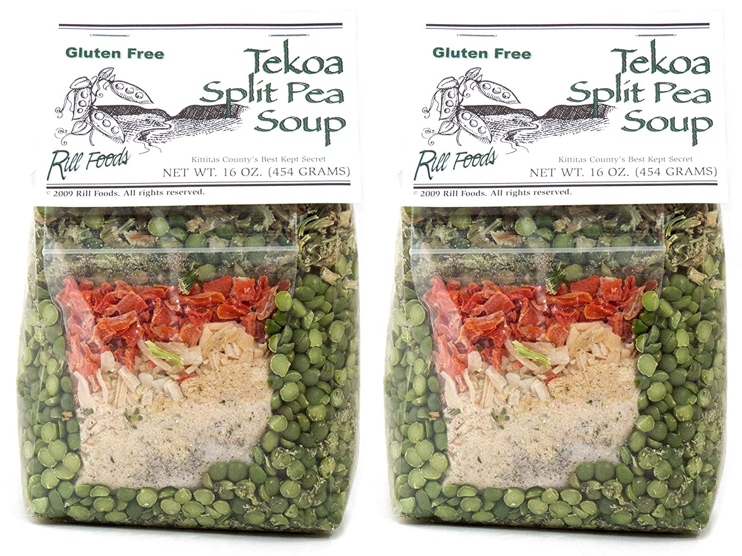 Rill Foods Tekoa Split Pea Flavor Soup Mix 16 oz Each (2-Pack ...