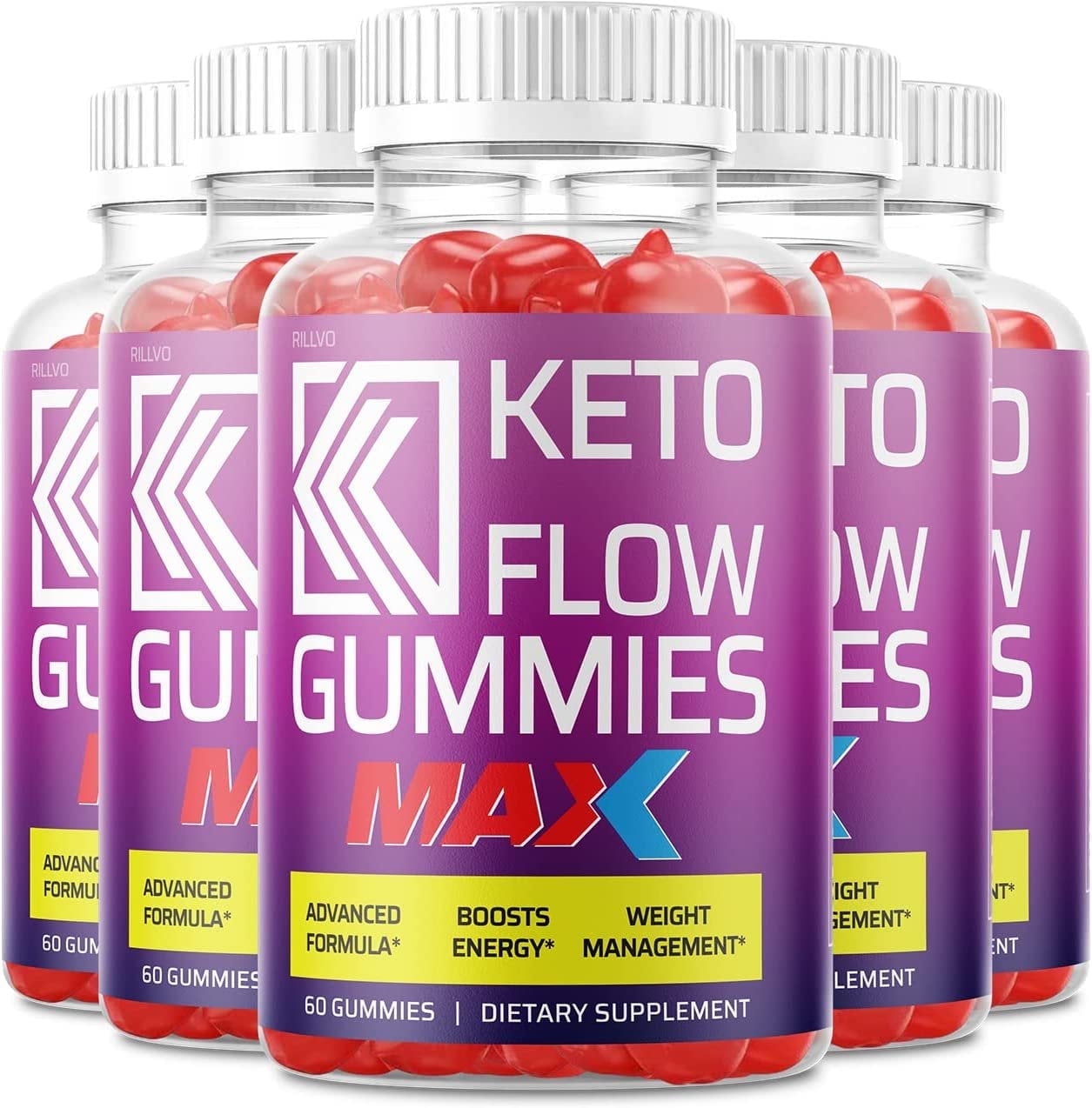 5 Pack Keto Flow Max Gummies Keto Flow Gummy Bears Apple Cider Vinegar ...