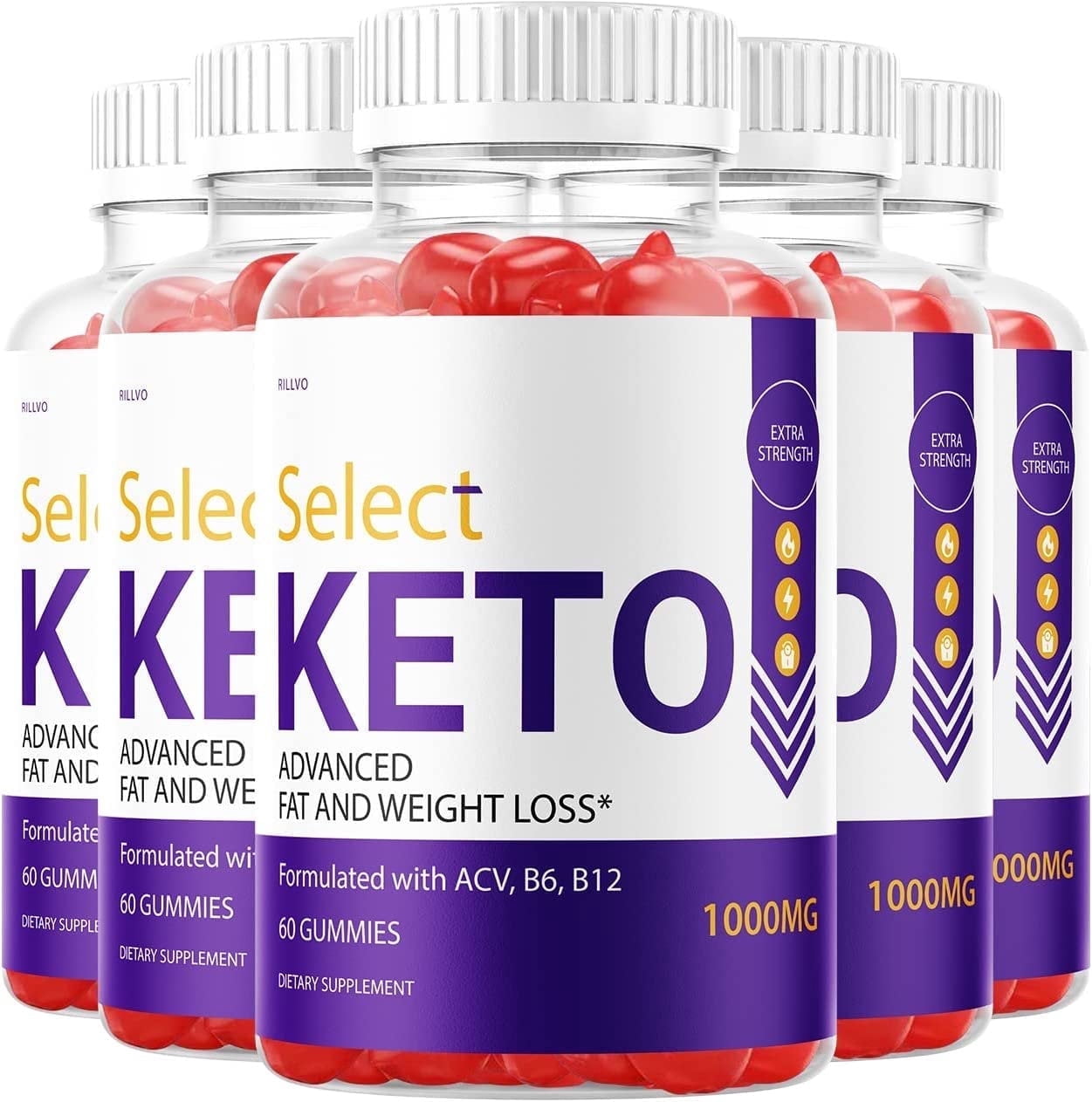 5 Pack Select Keto Gummies Apple Cider Vinegar Select Keto ACV Gummies ...