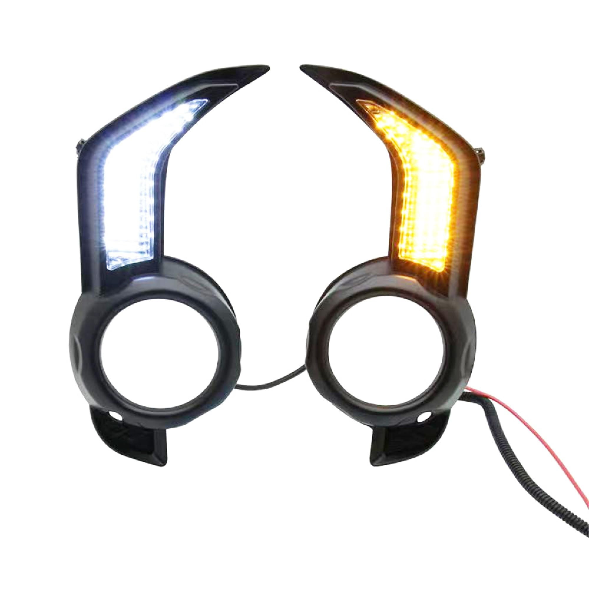 Riloer Fog Light Bezel SSF20 Set with LED DRL Daytime Running Lights, 3 ...