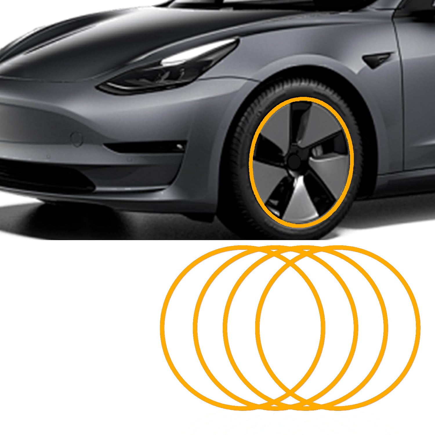 Rim Protector for Car Wheels (Fits 18-21" Wheel Diameter) - Pack of 4 ...