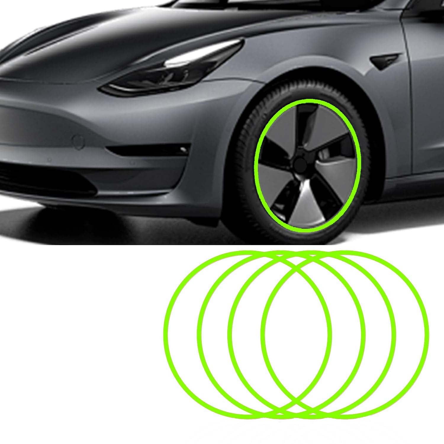 Rim Protector for Car Wheels (Fits 18-21" Wheel Diameter) - Pack of 4 ...