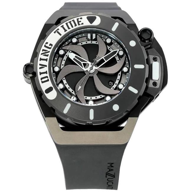 Rim Scuba Black Reversible Twin Dial Automatic 100M Men Watch for Adult ...