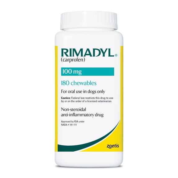 Rimadyl (carprofen) Chewable Tablets for Dogs, 100mg, NSAID for Dogs ...