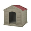 Rimax ECO Resin Dog House for Medium and Large Breeds, Taupe, 36"W ...