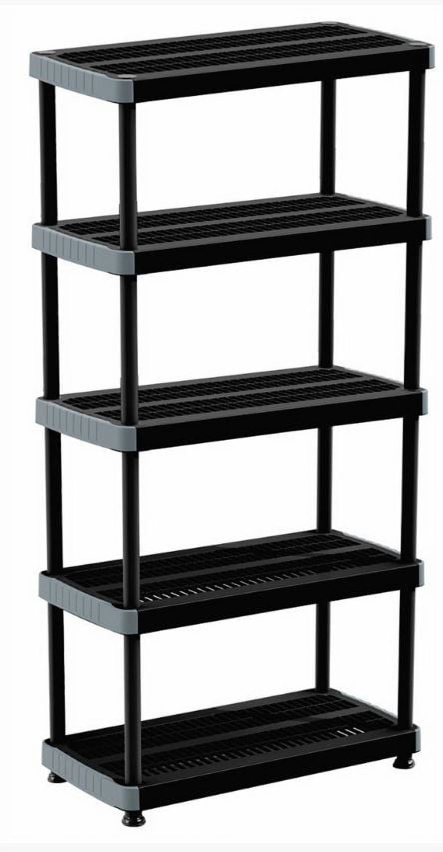 Rimax Heavy-Duty 5-Shelf Polypropylene Storage Plastic Units, Garage ...