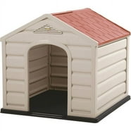 Starplast Weatherproof Outdoor Dog House for Big, Large Dogs, Mocha ...