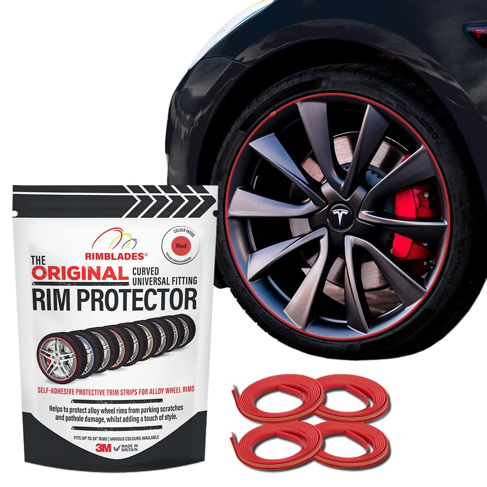 Rimblades Original Red Alloy MMF7 Wheel Protectors - DIY | 9 Colors ...