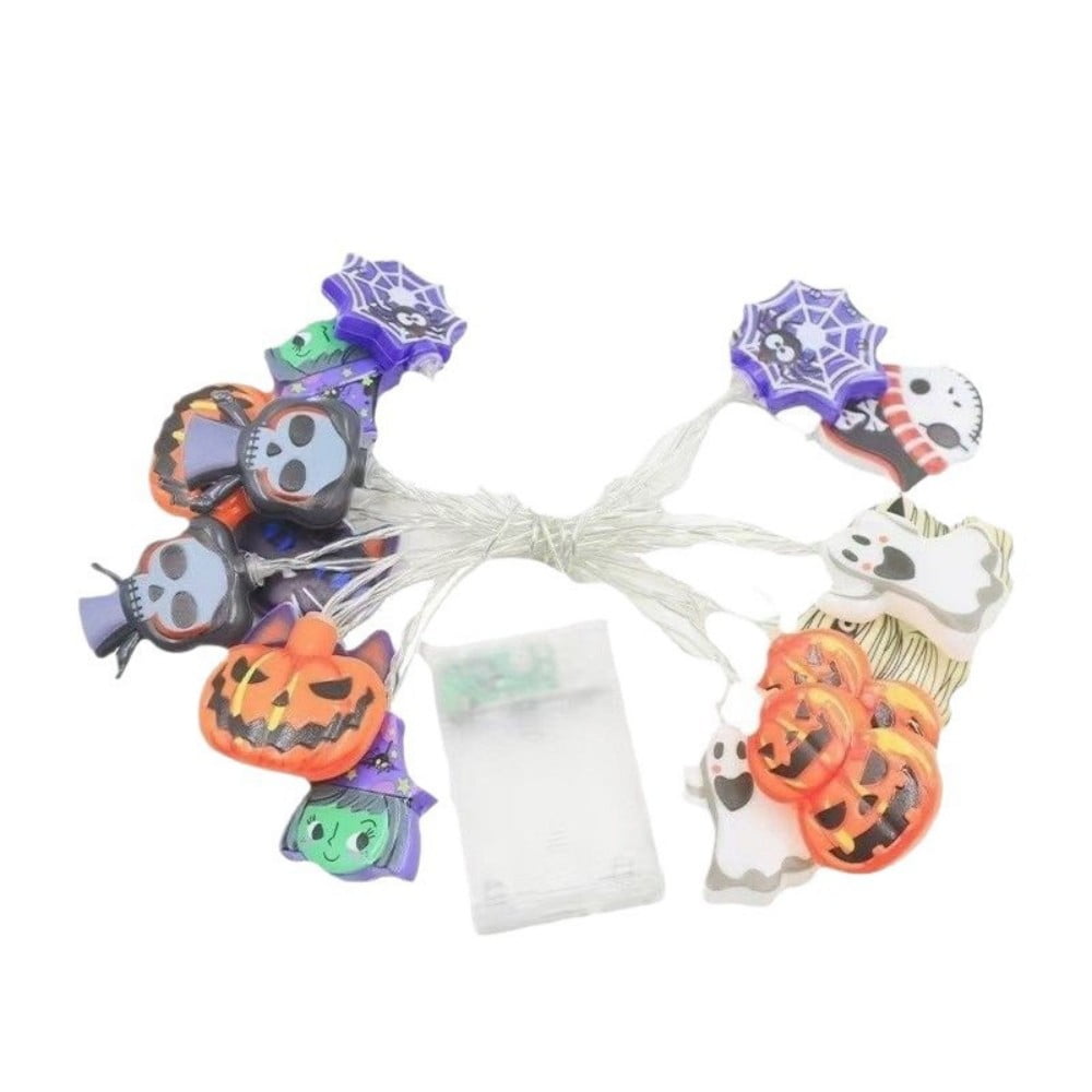 RimdGhov Halloween LED Light String - Spiderweb, Demonic Pumpkin Theme ...