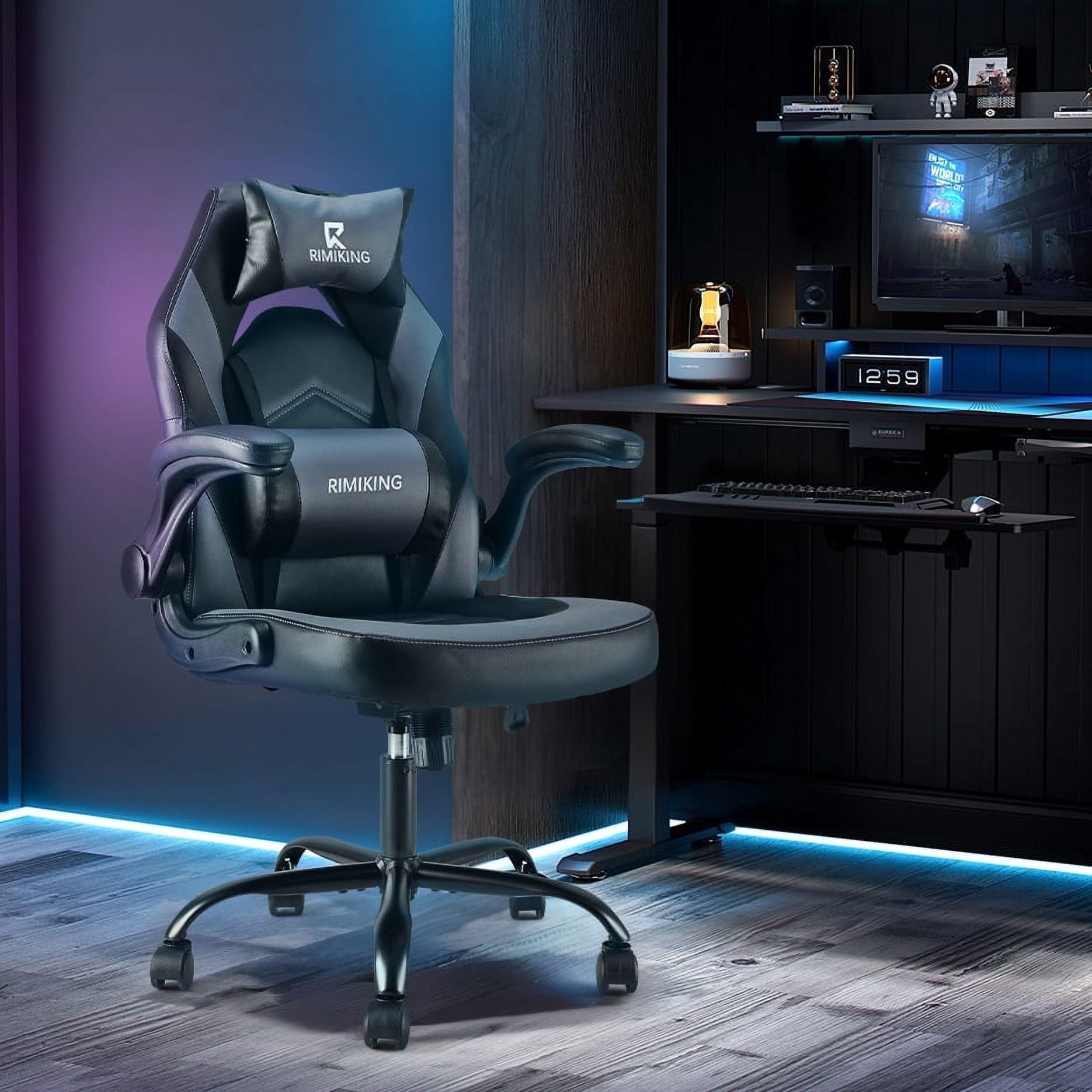 Rimiking Gaming Chair, Computer Chair Ergonomic Office Chair PU Leather ...