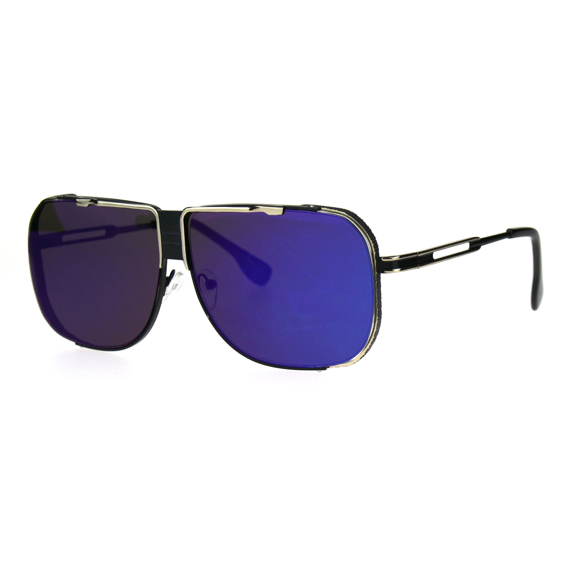 Rimless Exposed Lens Racer Metal Rim Oversize Aviator Rectangular ...