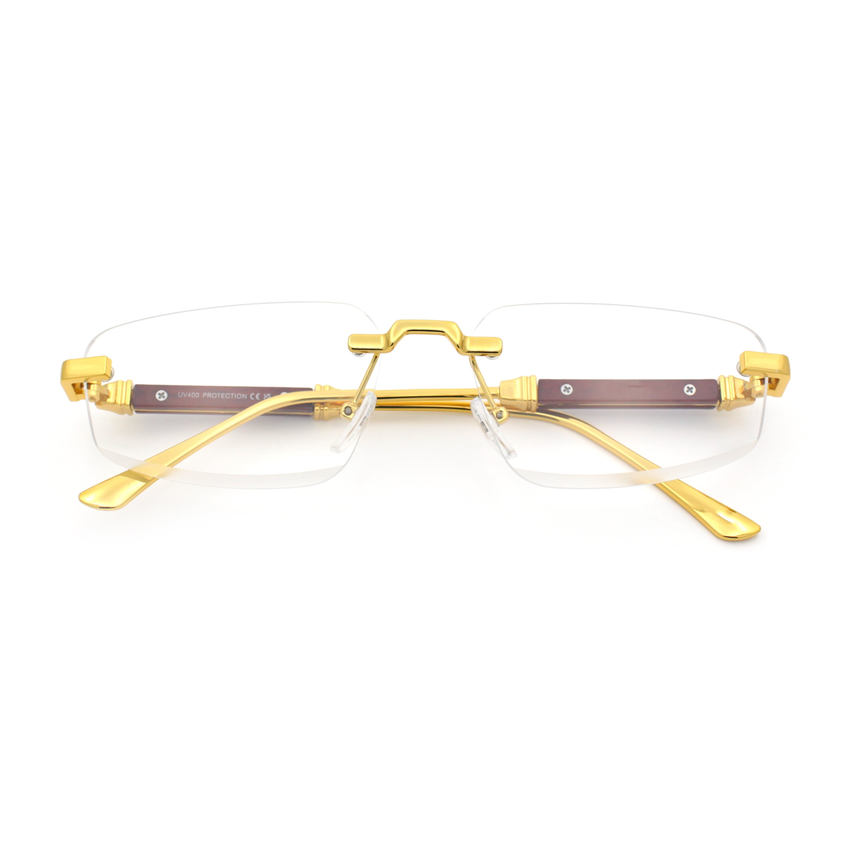 Rimless Hustler Retro Gangster Rapper Rectangle Luxury Fashion ...