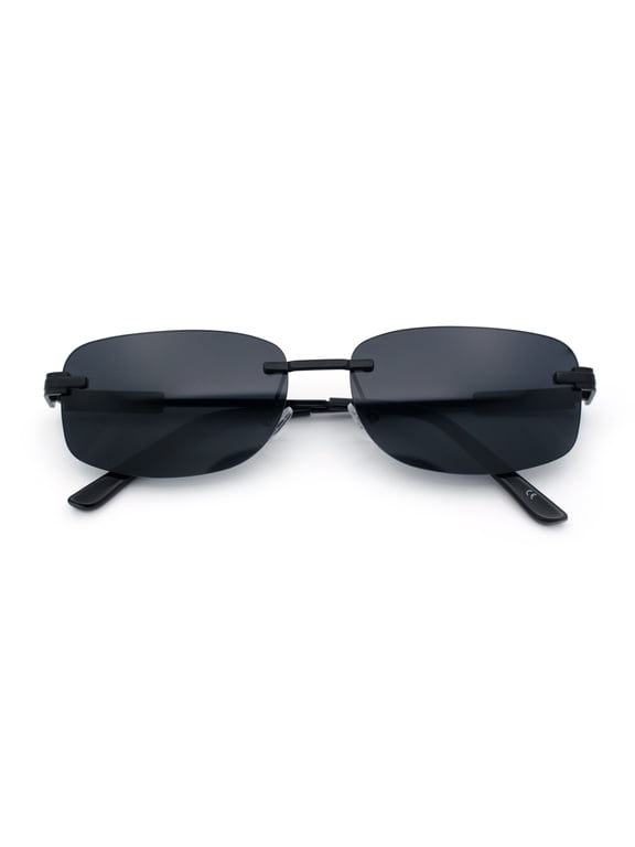 SA106 Extra Small Mens Rectangular Metal Rim Classic Color Lens ...
