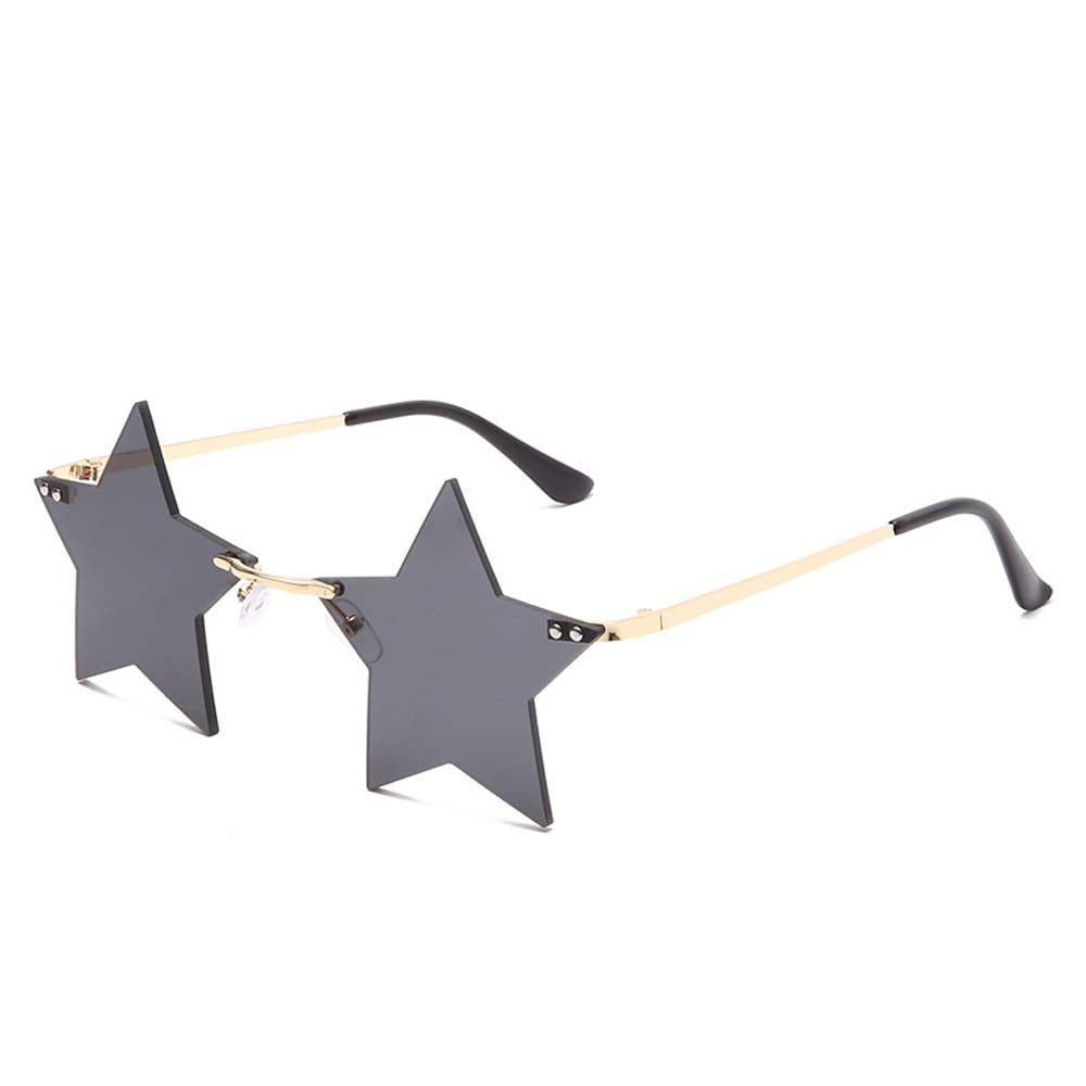 Rimless Star Shape Sunglasses Trendy Sun Glasses for Women Men Party ...