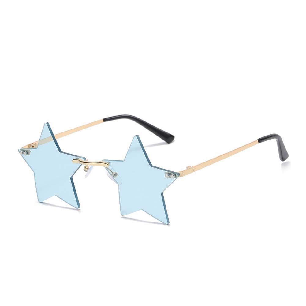 Rimless Star Shape Sunglasses Trendy Sun Glasses for Women Men Party ...