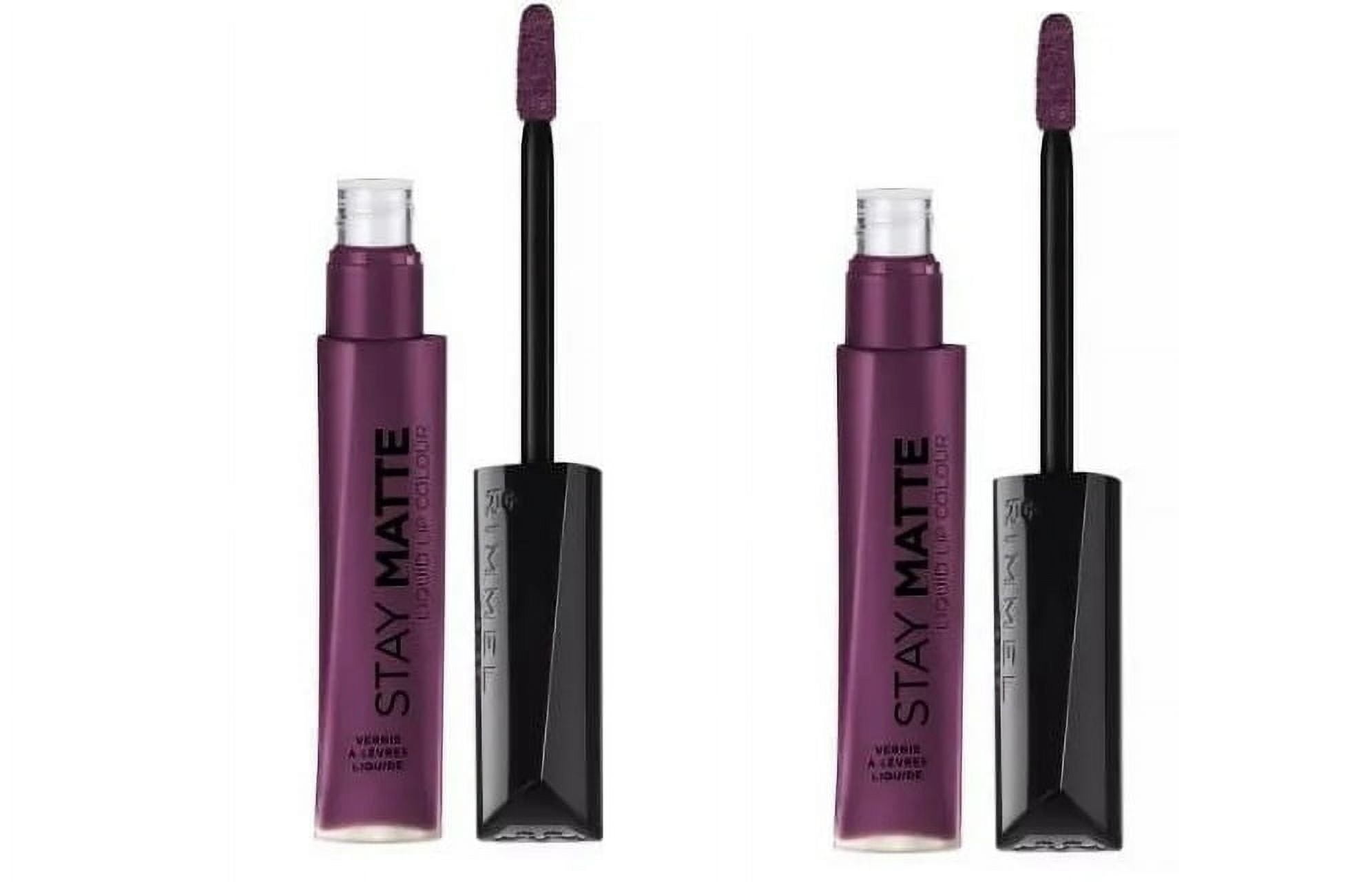 Rimmel London Stay Matte Liquid Lip Color - 800 Midnight 0.21 oz ...