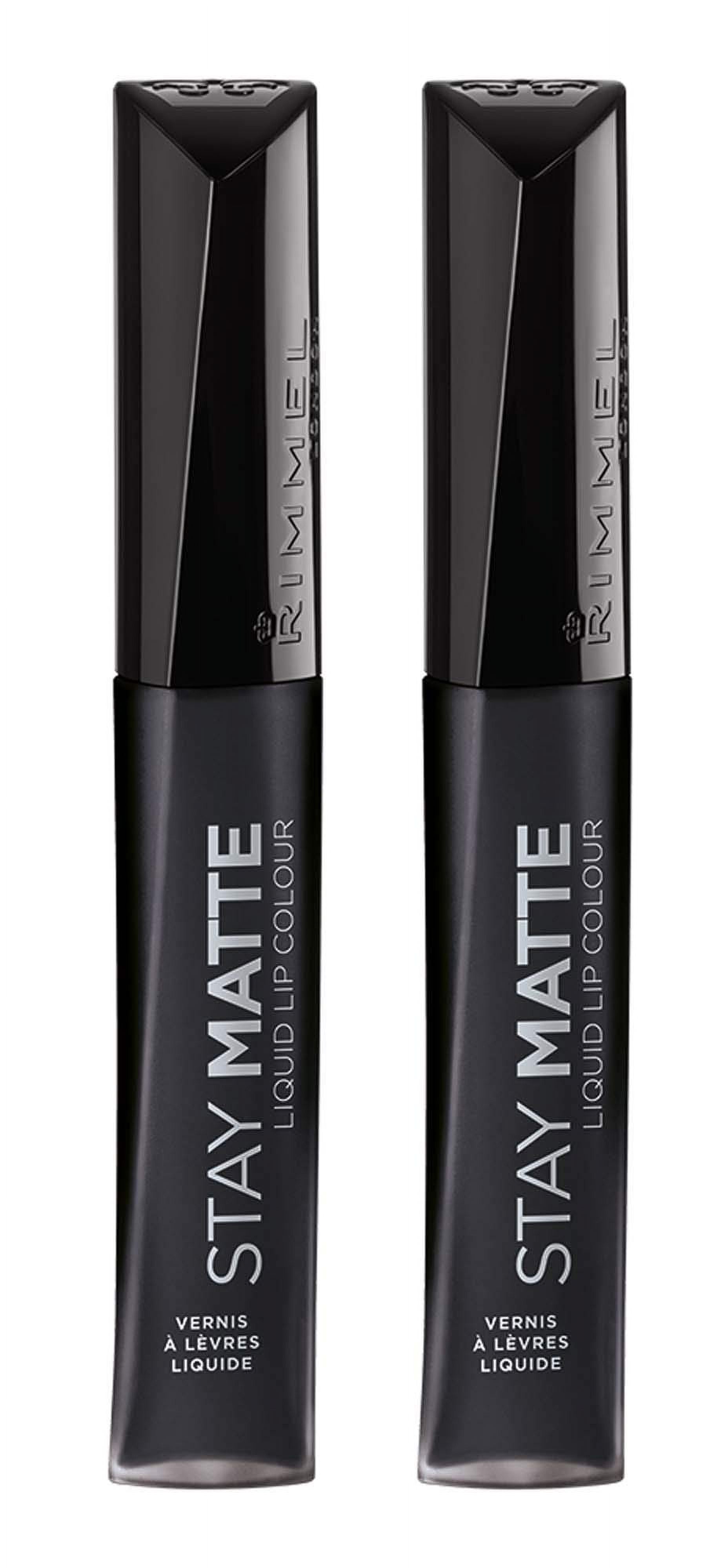 Rimmel Stay Matte Liquid Lip Color, Pitch Black, 0.21 Fl Oz, Pack Of 2 ...