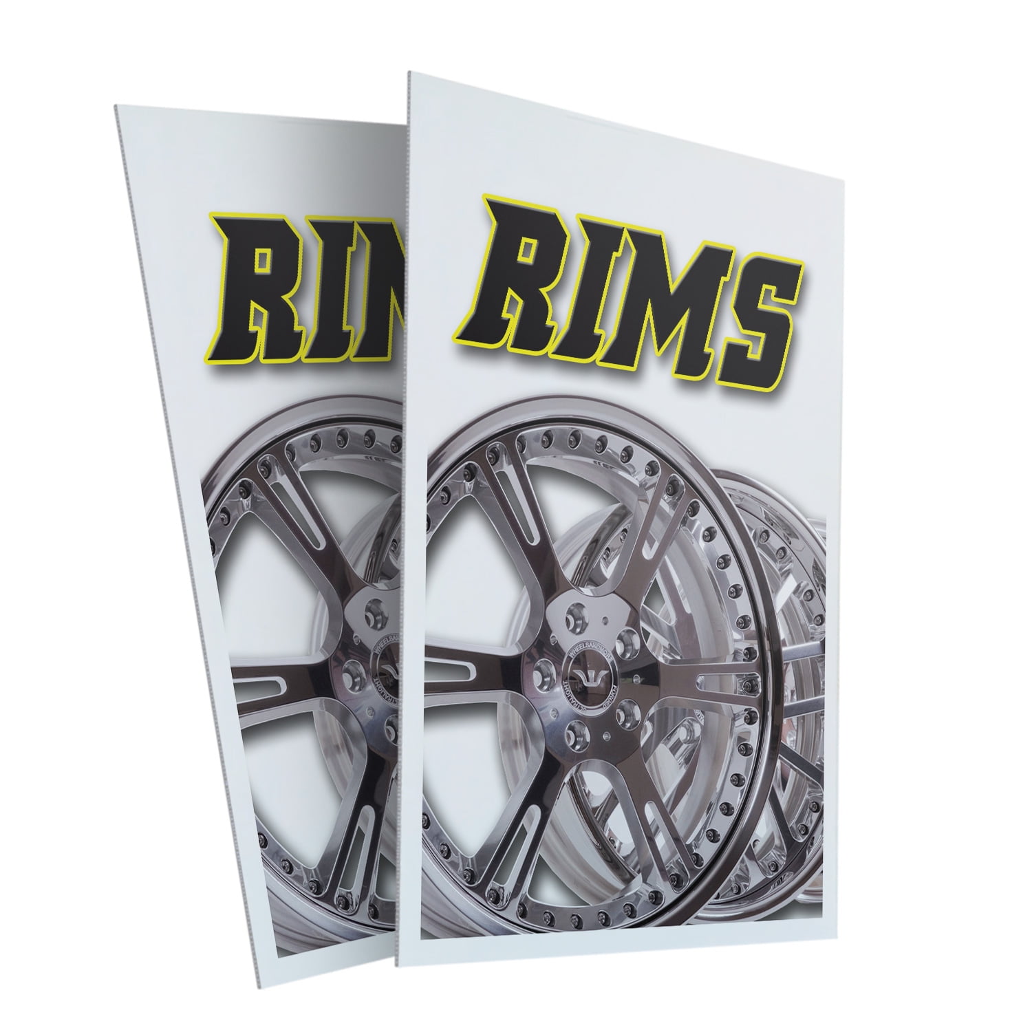 Rims (2-PACK) 24" x 36" Plastic Signs | Sign Insert 4mm Corrugated ...