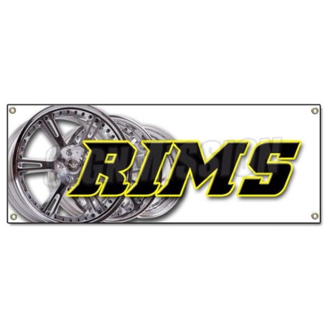 Rims Banner Sign - Wheels Tires Car Rims Truck Suv Dubs Automotive Auto ...