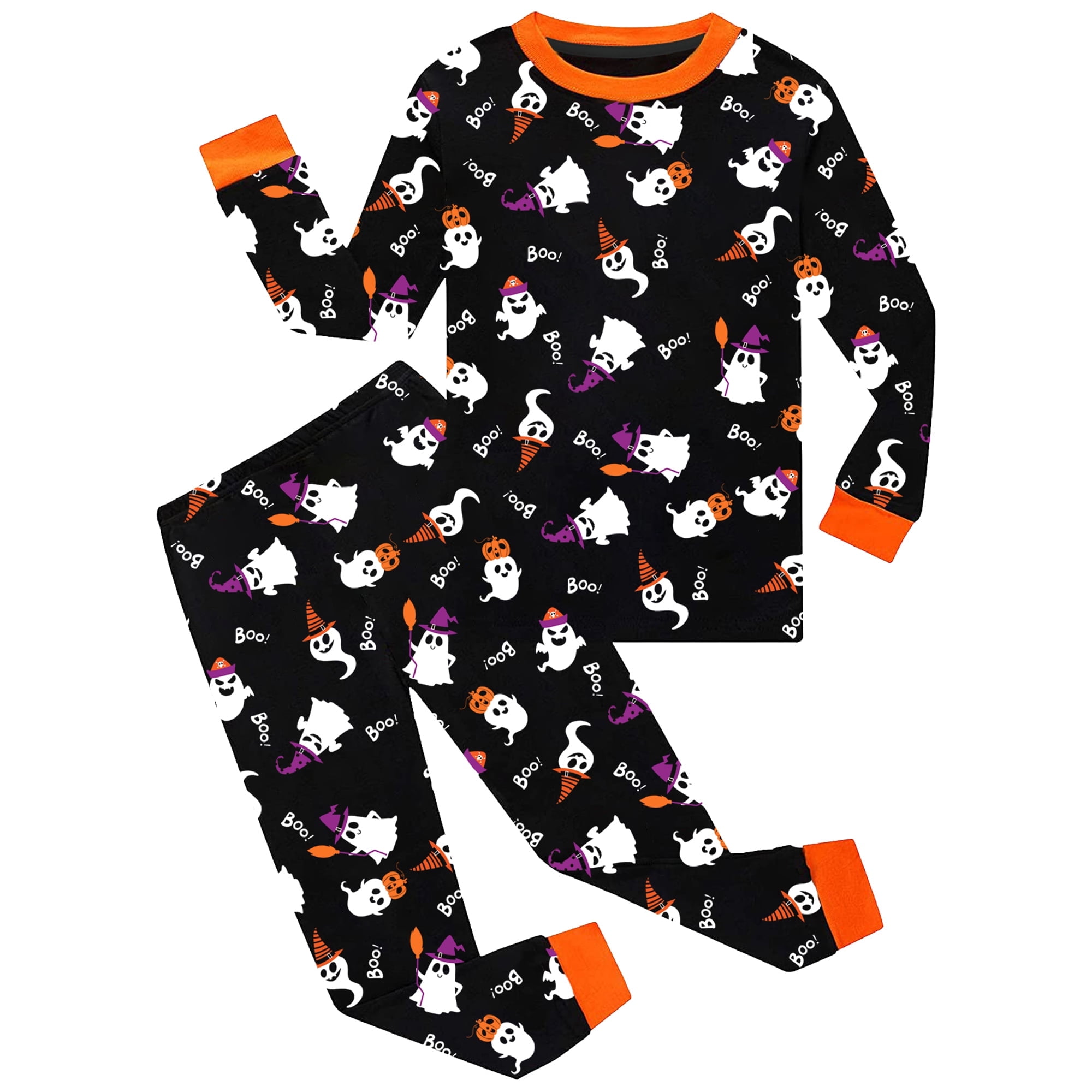 Rimyaw Boys Girls Pajamas Sets Ghost 2 Pieces 100% Cotton Halloween ...