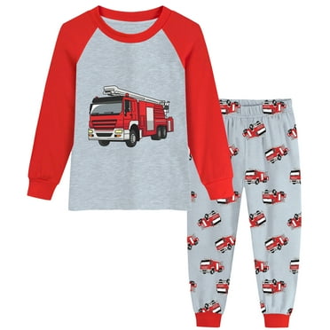 ENFLASH Toddler and Little Boys 2-Piece Pajamas Short Sleeve Tops and Shorts Summer PJ Set Kid ...