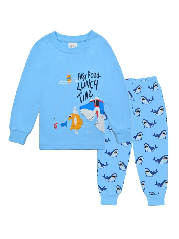 Saint Eve Boys 2 Piece Shark Pajama Set, Tank and Shorts, Shark, Size: M - Walmart.com