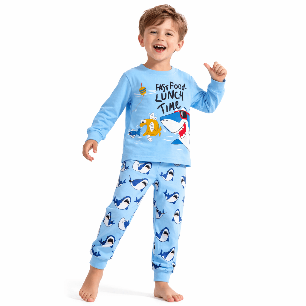 Rimyaw Toddler Boys Pajamas Sets Shark Graphic 2 Pieces Cotton ...