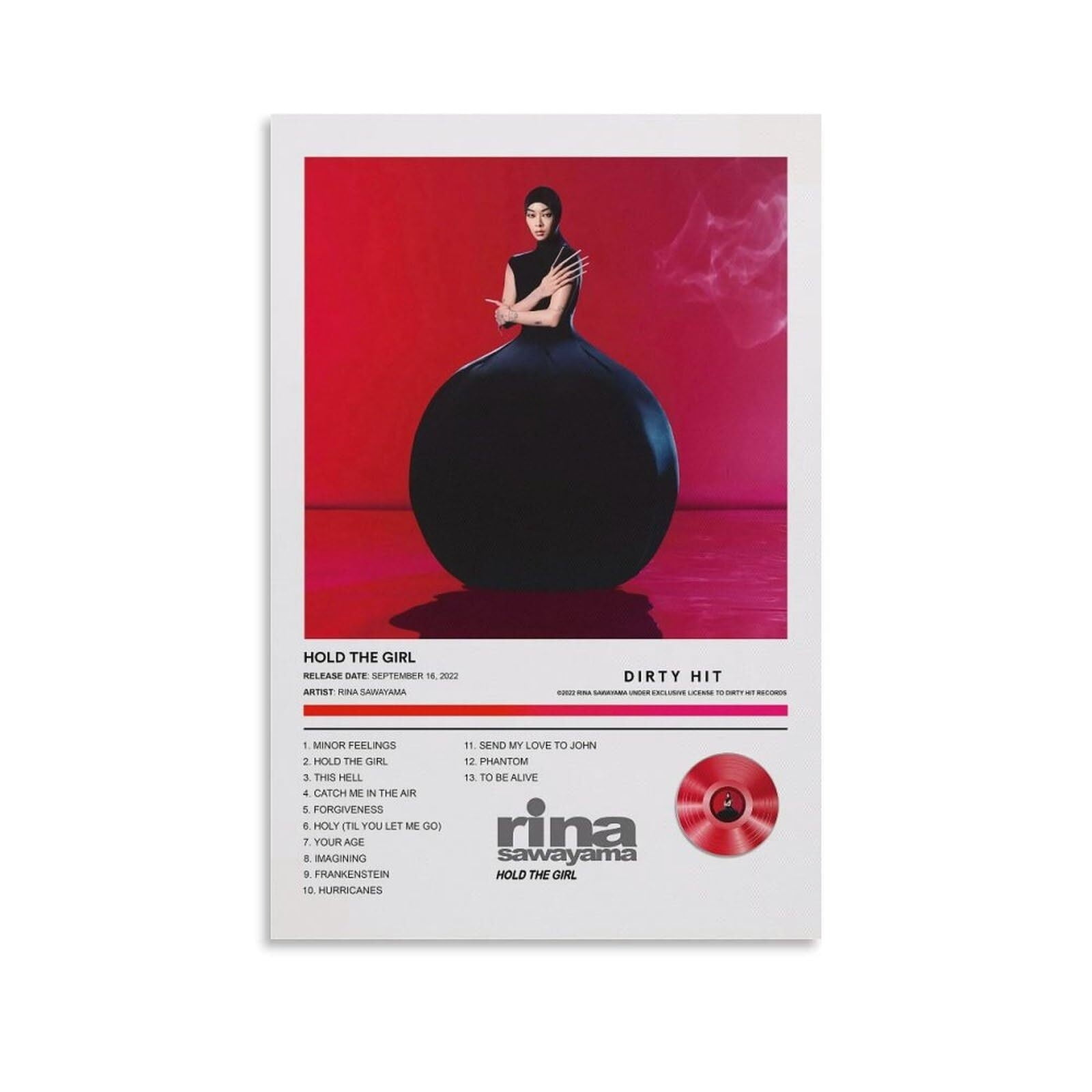 Rina Sawayama Posters Hold The Girl Music Song Cover Canvas Poster Wall Decorative Art Painting ...