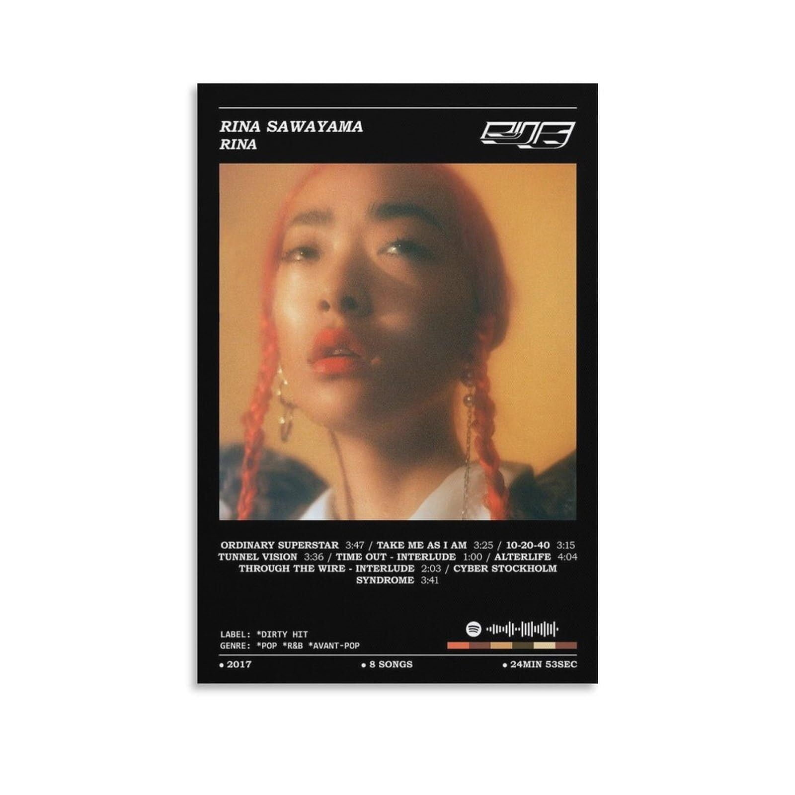 Rina Sawayama Posters Rina Album Music Cover Canvas Poster Bedroom ...