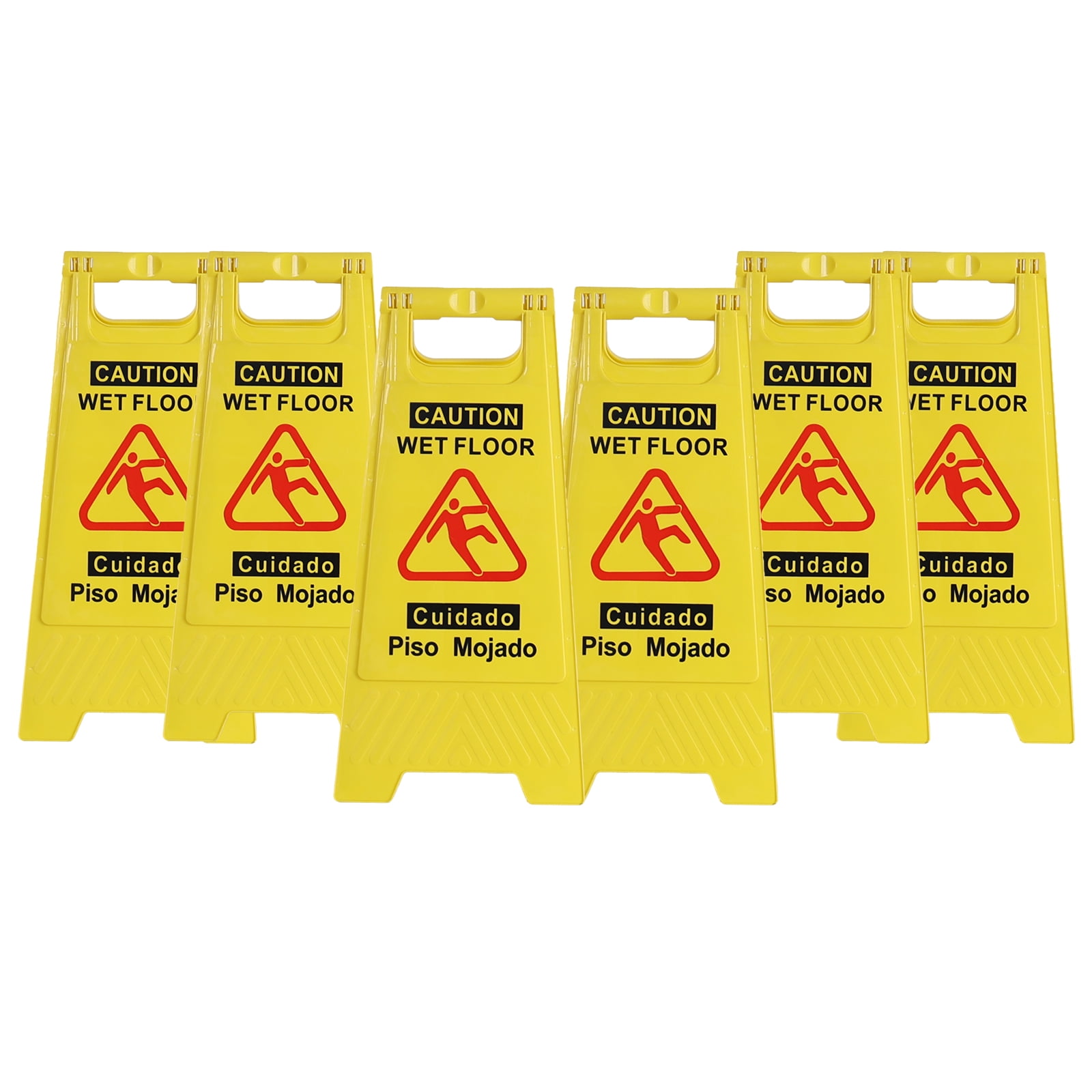 Rinboat 6 Packs A Frame Safety Wet Floor Signs Commercial, Bilingual ...