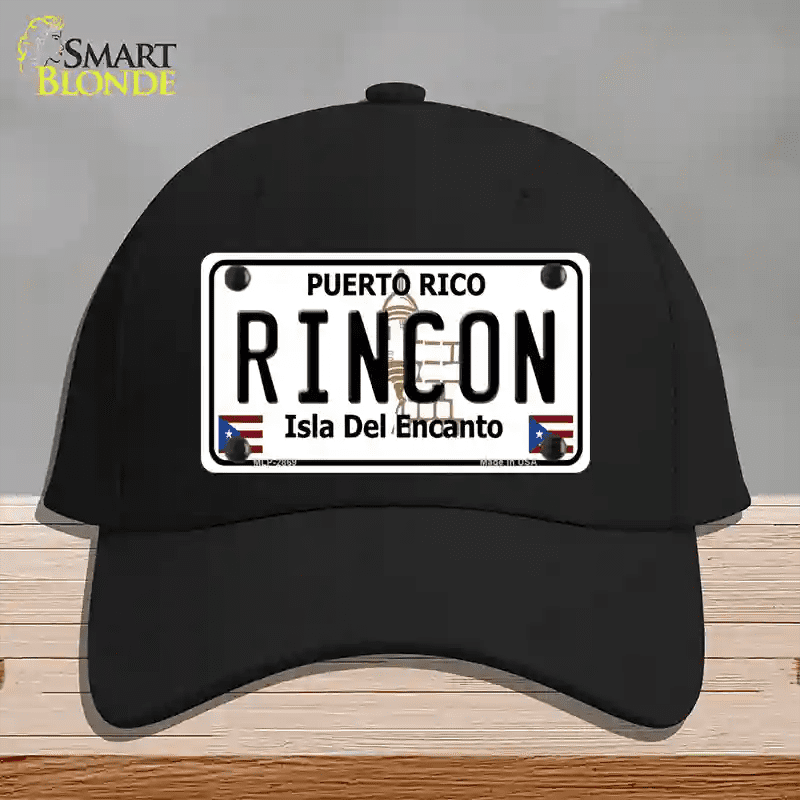 Rincon Puerto Rico Novelty License Plate Hat Cotton Black - Walmart.com