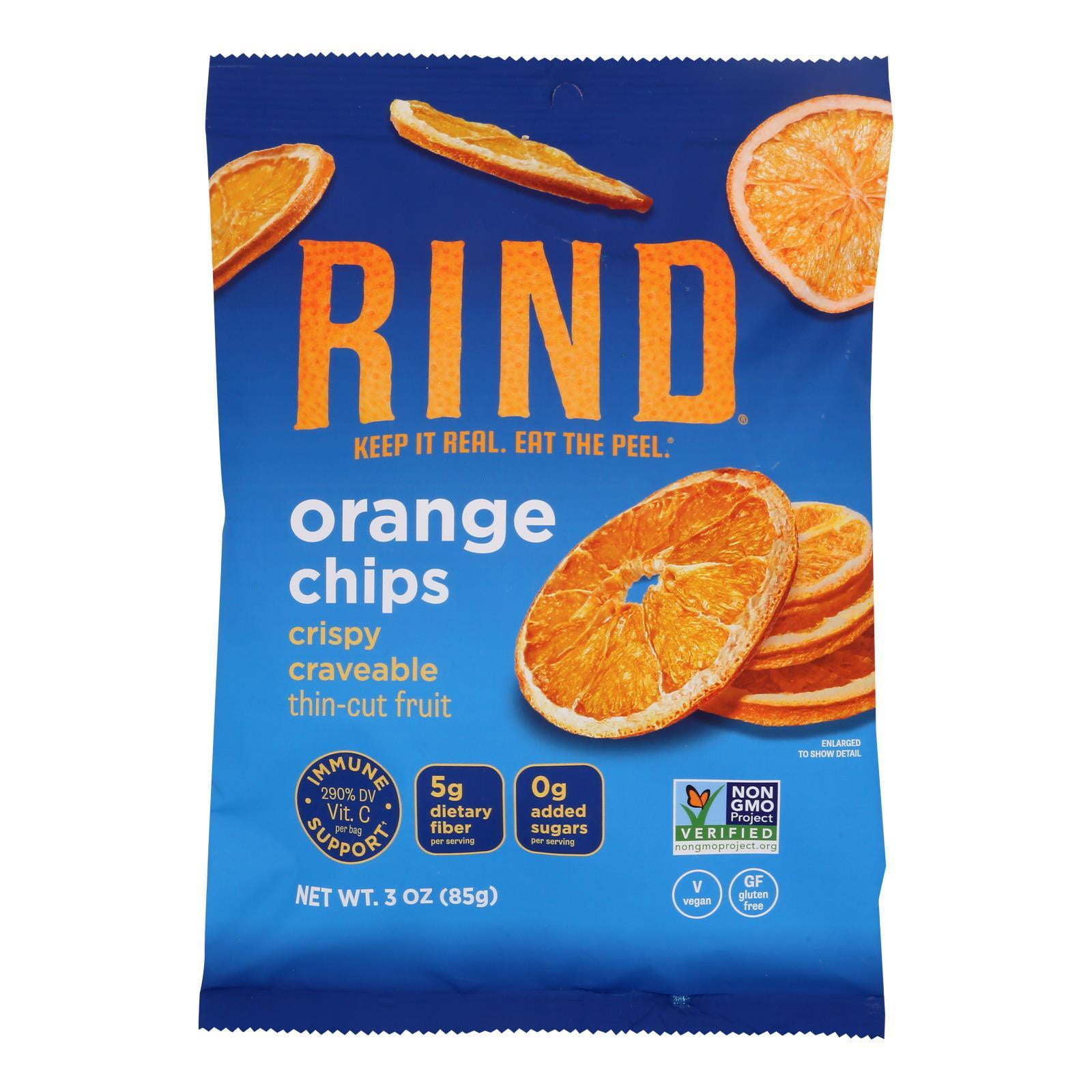 Rind Snacks - Fruit Chips Orange - Case of 12-3 OZ - Walmart.com