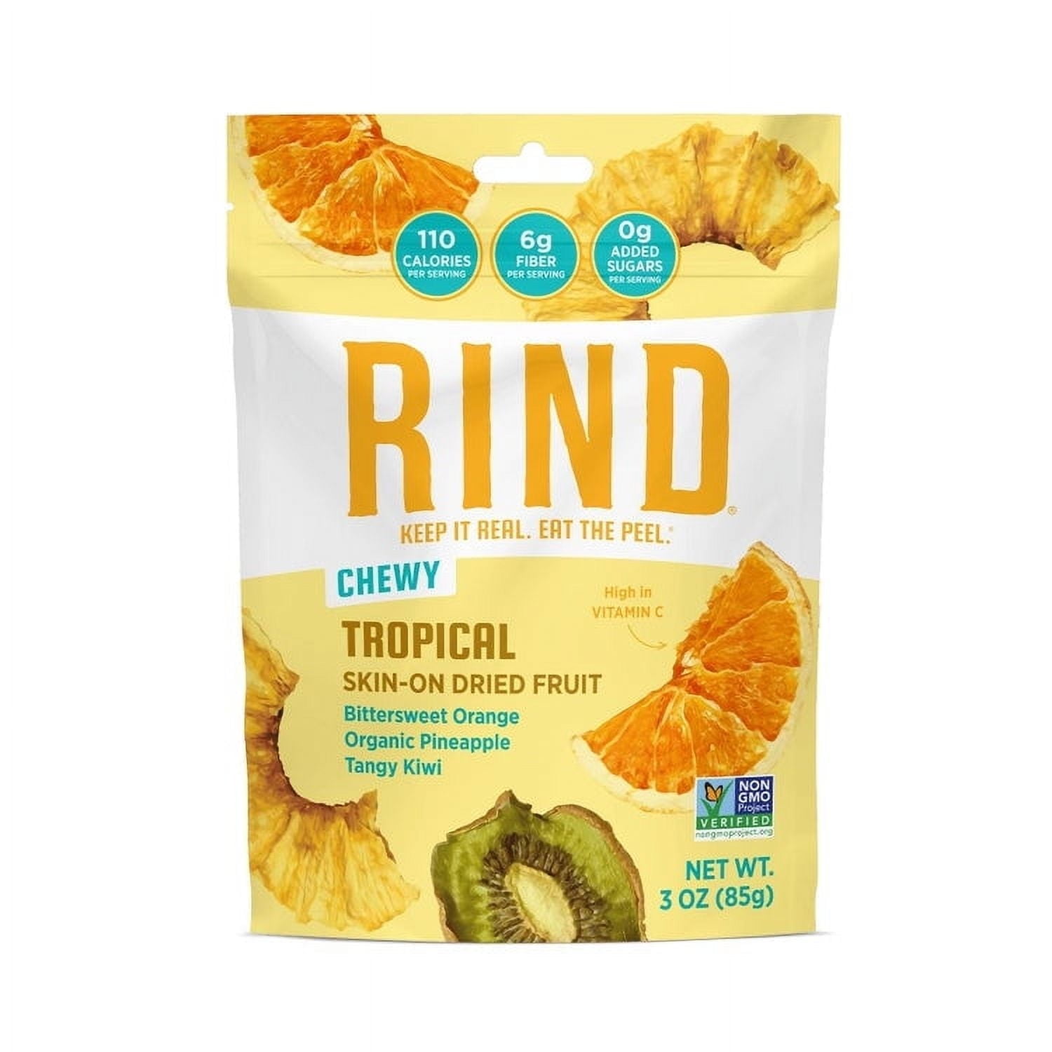 Rind Snacks Skin-On Dried Fruit Tropical - 3 oz Pack of 3 - Walmart.com
