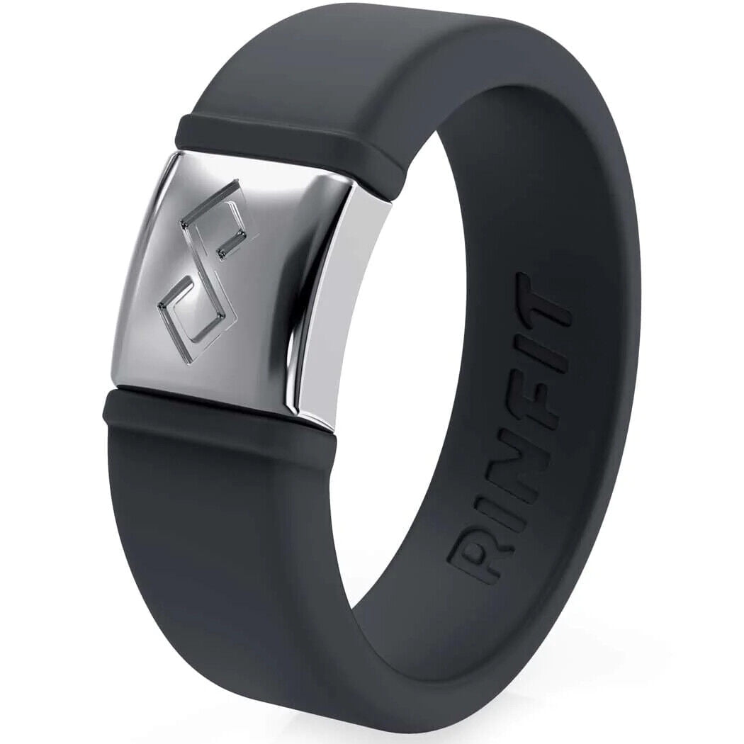 Rinfit Silicone Rings for Men - Male Rubber Wedding Bands - Metal ...