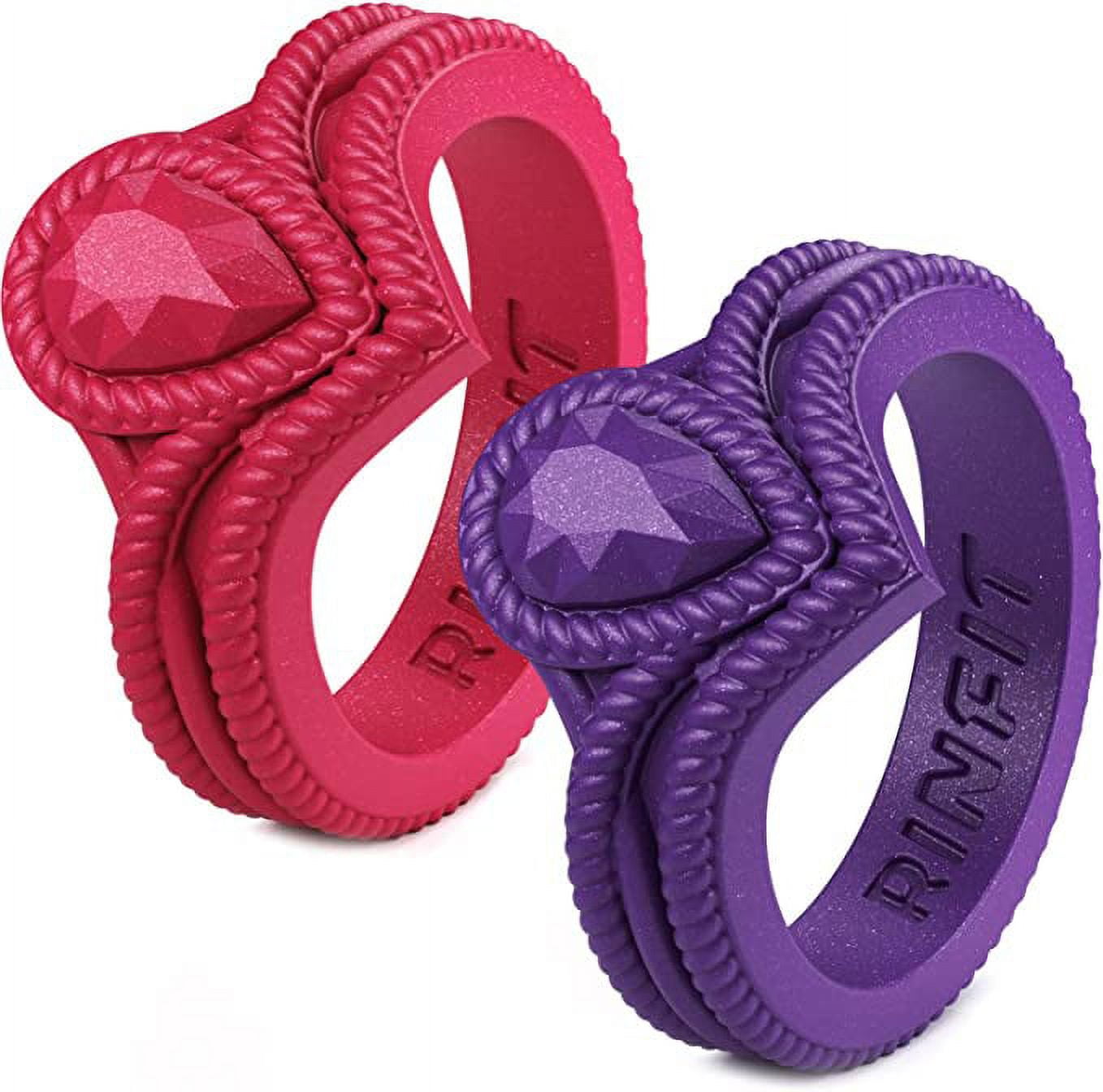 Rinfit Silicone Rings for Women - Female Wedding Rubber Bands - Pear ...