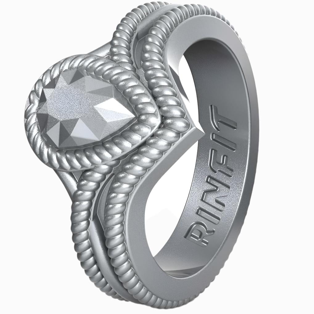 Rinfit Silicone Engagement Rings for Women - Workout Safe Wedding Bands ...