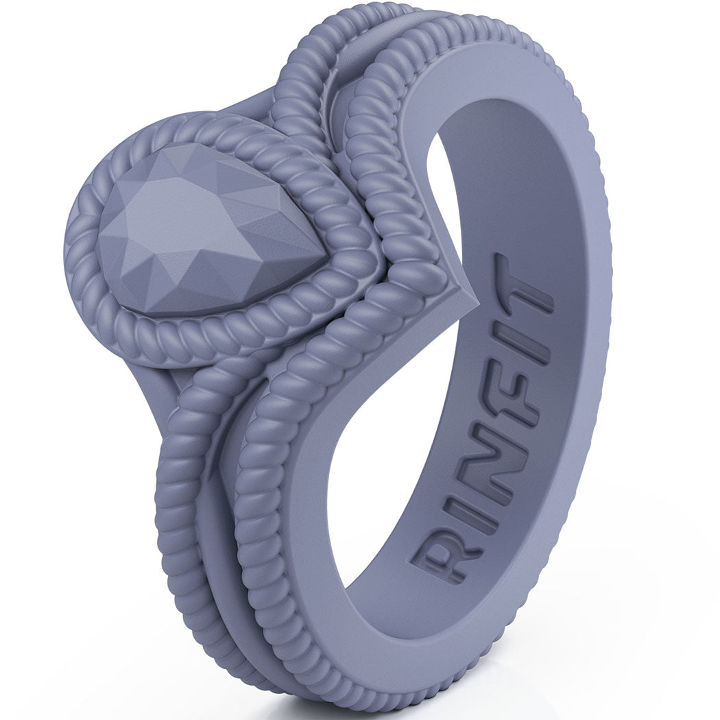 Rinfit Silicone Rings for Women - Female Wedding Rubber Bands - Pear ...