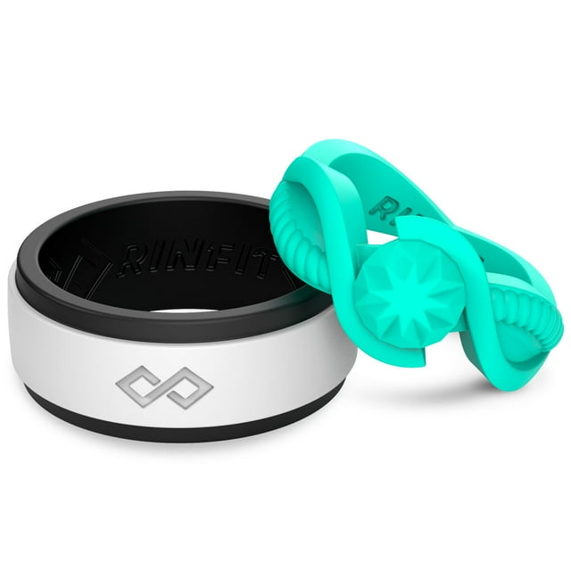 Rinfit Silicone Rings for Women & Men - Couple Sets Rubber Wedding ...