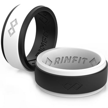 Rinfit Silicone Wedding Ring for Men - Soft Rubber Wedding Band ...
