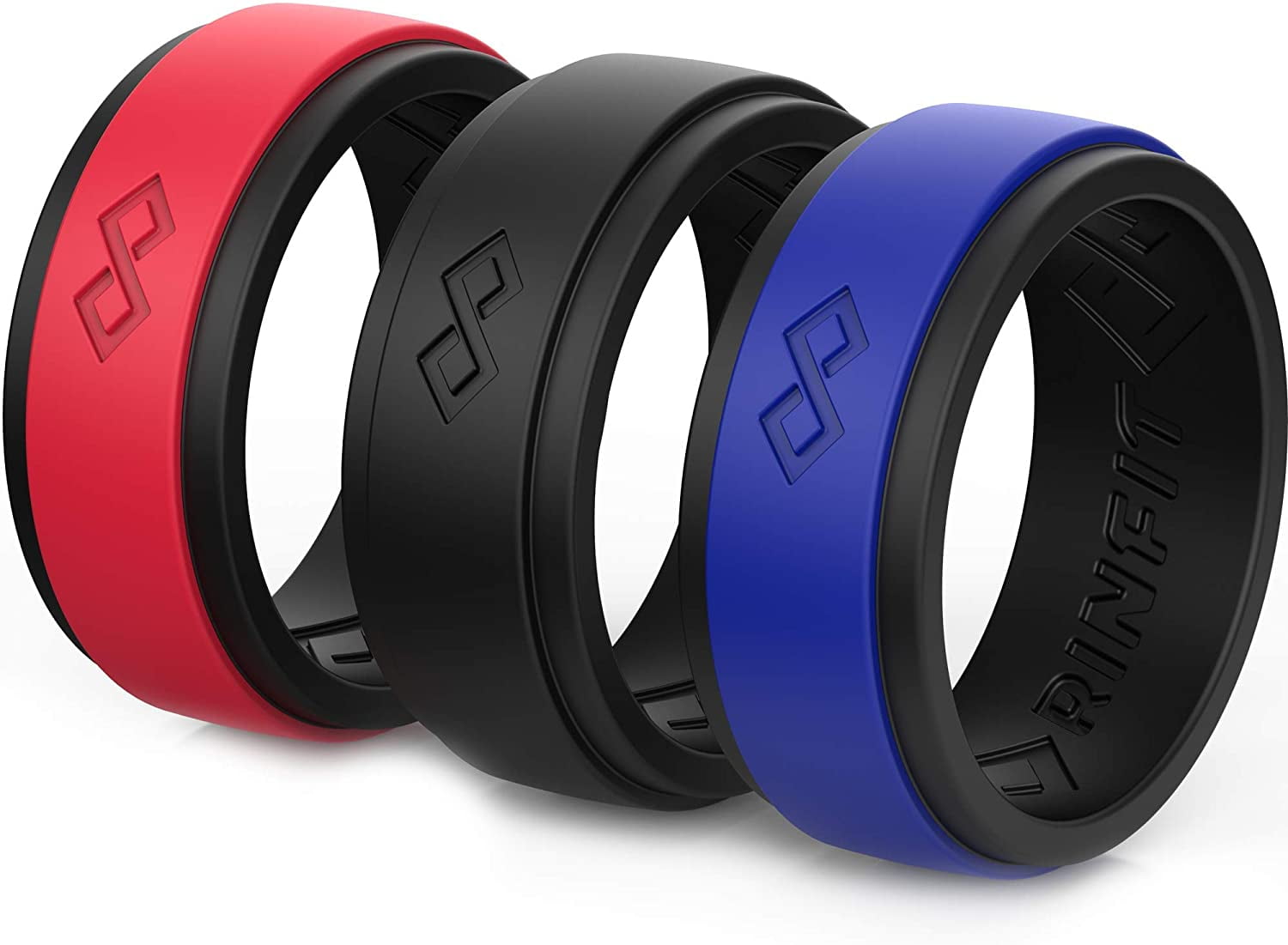 Rinfit Silicone Wedding Ring for Men - Soft Rubber Wedding Band ...