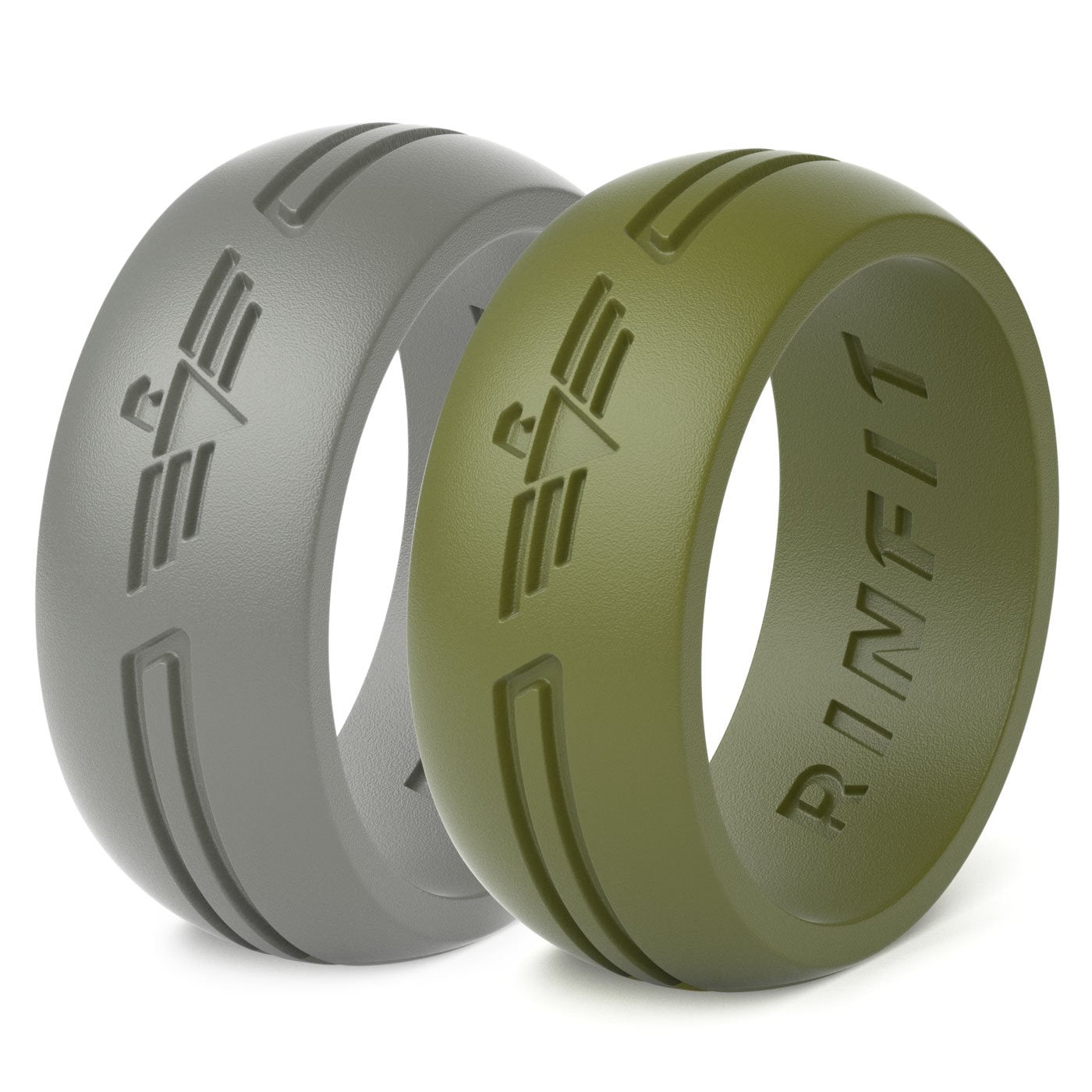 Rinfit Silicone Wedding Ring for Men - Soft Rubber Wedding Band ...
