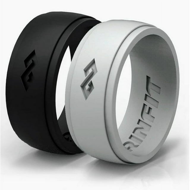 Rinfit Silicone Wedding Ring for Men - Soft Rubber Wedding Band ...