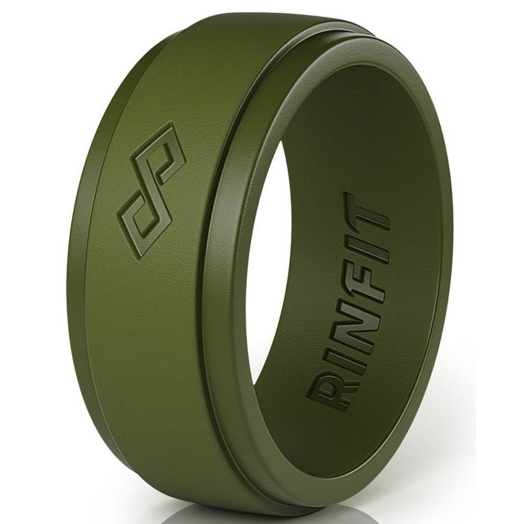 Rinfit Silicone Wedding Ring for Men - Soft Rubber Wedding Band ...