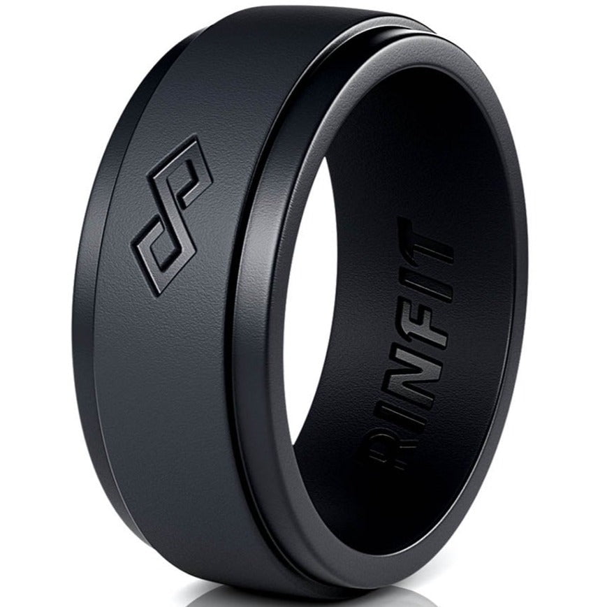Rinfit Silicone Wedding Ring for Men - Soft Rubber Wedding Band ...