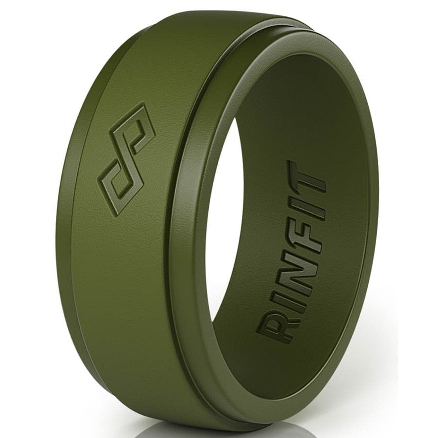 Rinfit Silicone Wedding Ring for Men - Soft Rubber Wedding Band ...