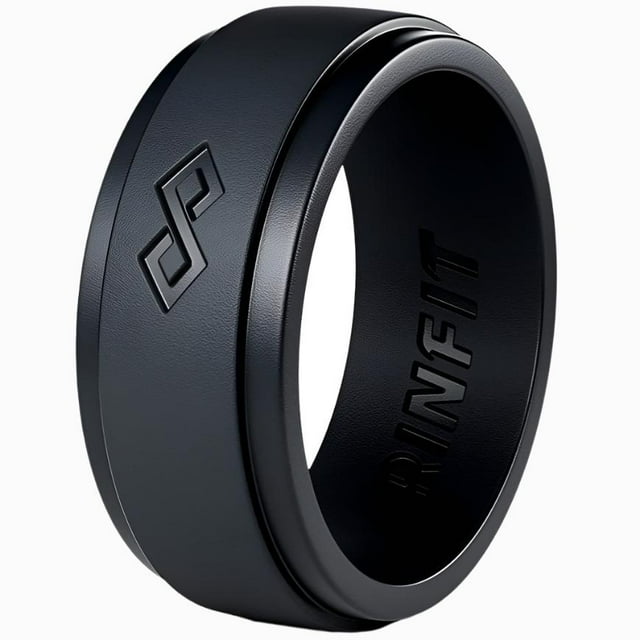 Rinfit Silicone Wedding Ring for Men - Soft Rubber Wedding Band ...
